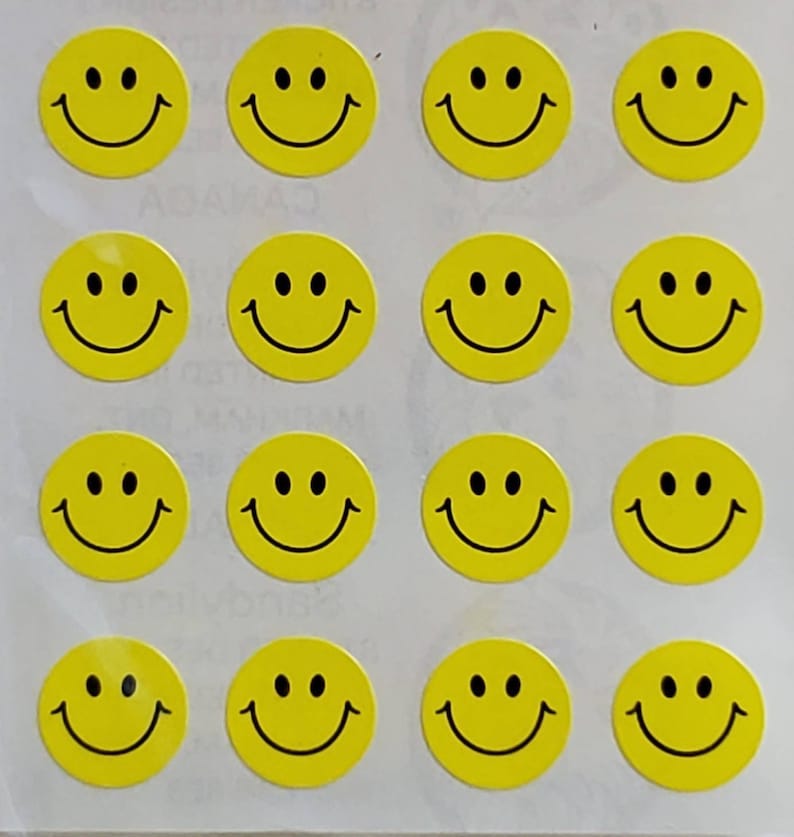 Smiley Face Stickers Various Styles Under 1 Scrapbooking - Etsy