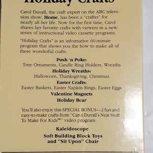 VHS Carol Duvall 2 New Vintage 1978 Holidays Crafts and Country Crafts ...