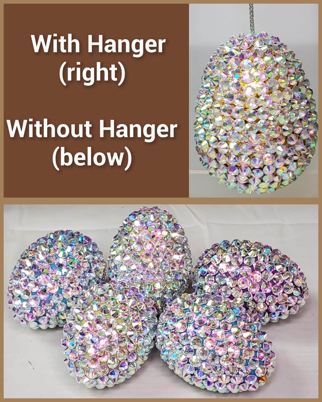 Crystal Jeweled Bling Egg Easter Extreme Sparkle Rhinestone 3 Sizes ...