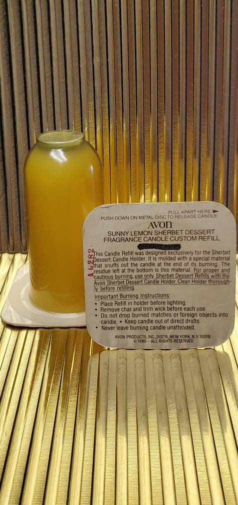 New Vintage Avon Candle Refill Glistening Glow Country Fresh Chicken ...