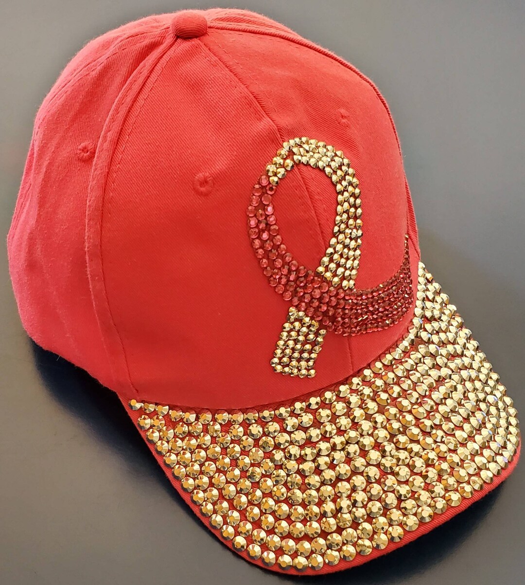 Breast Cancer Baseball Cap Pink Ribbon Rhinestone - Etsy