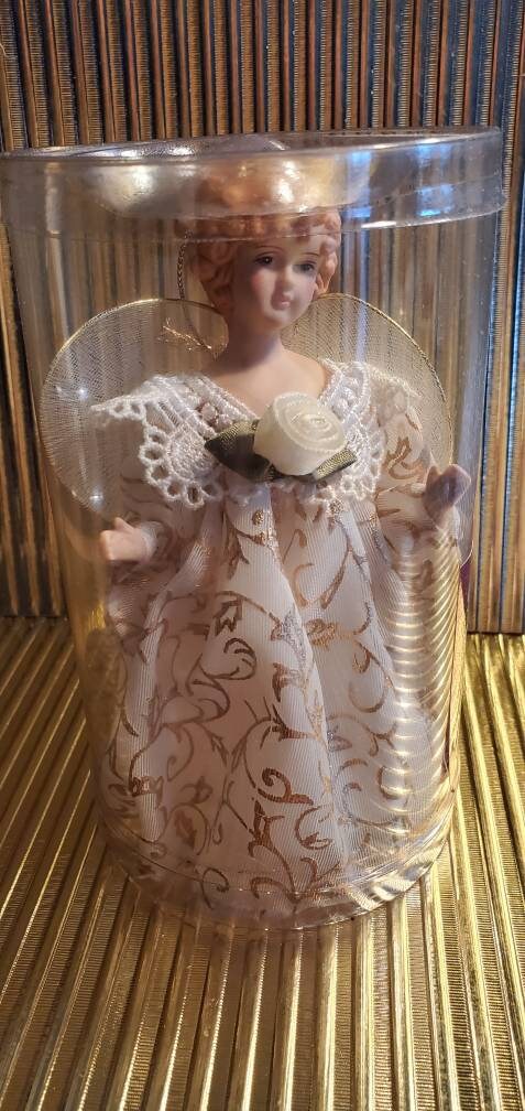 Porcelain Angel Vintage Tree Topper - Etsy