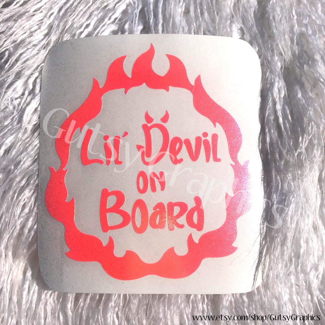 Lil Devil on Board Permanent Vinyl Decal - Etsy