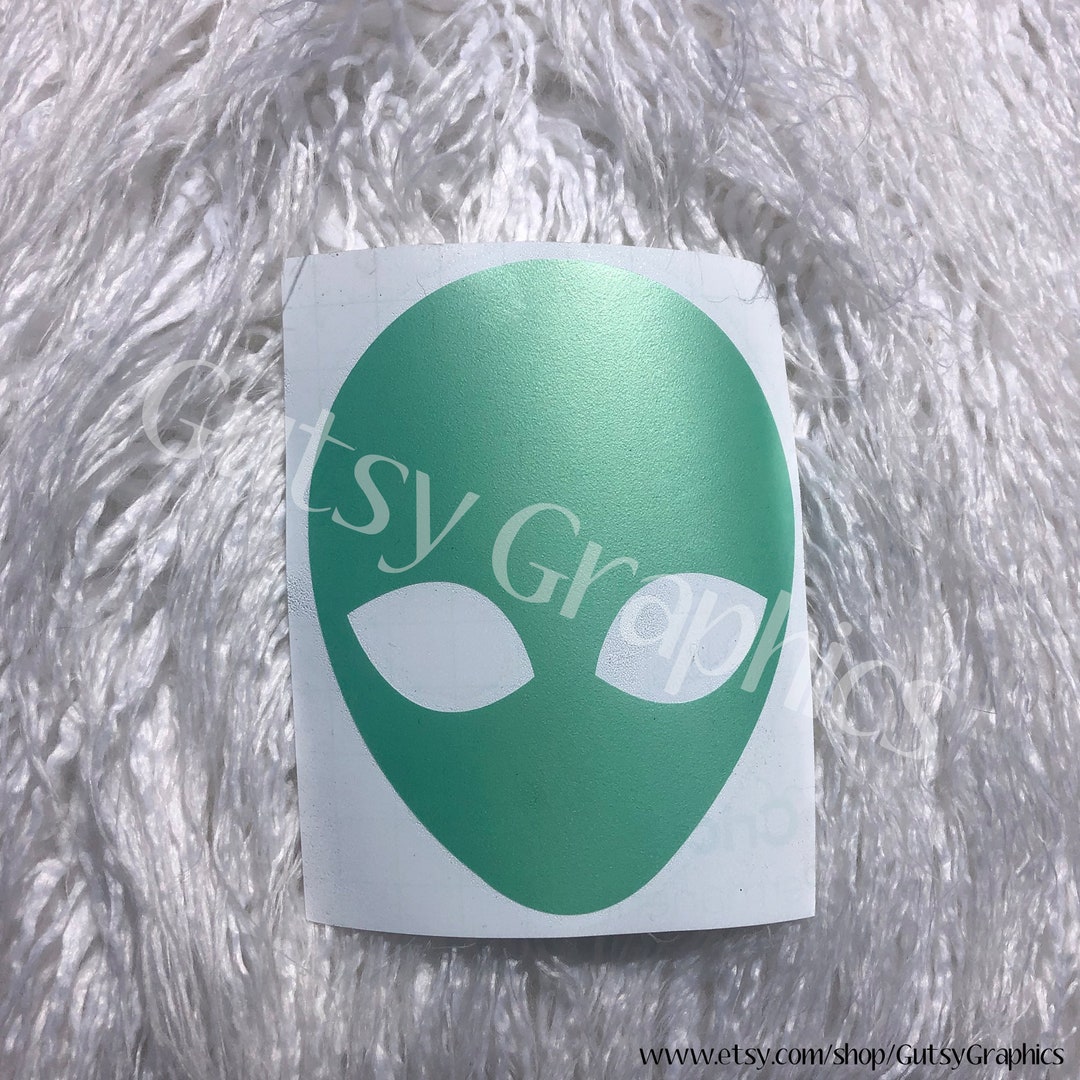 Alien Head Permanent Vinyl Decal - Etsy