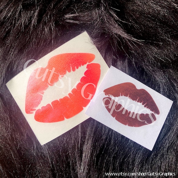 Lipstick Mark Permanent Vinyl Decal | Etsy