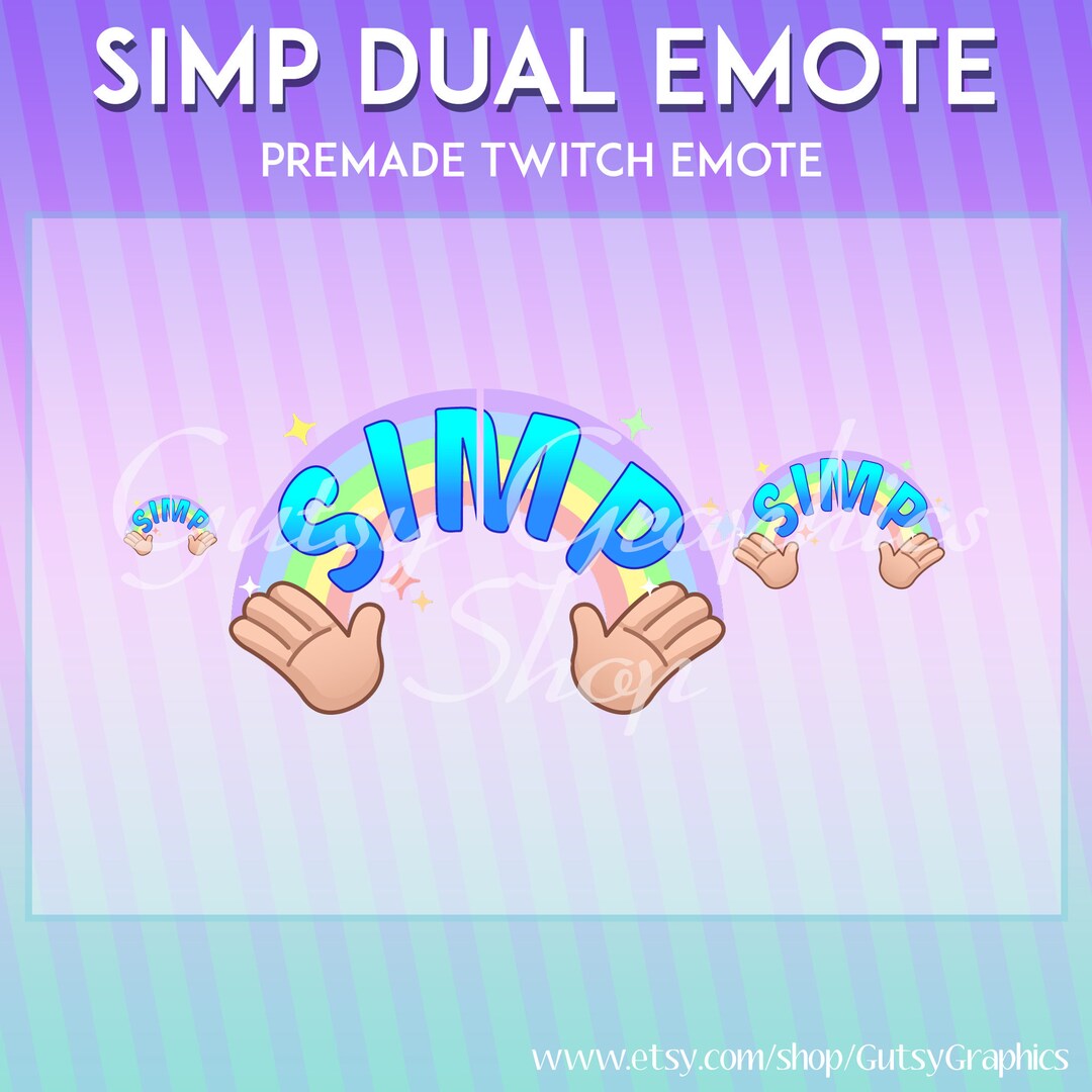 Simp Rainbow Dual Twitch Emote - Etsy