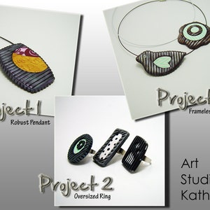 Polymer Clay Tutorial, PDF Instructions, DIY Idea, Rich Texture Jewelry ...