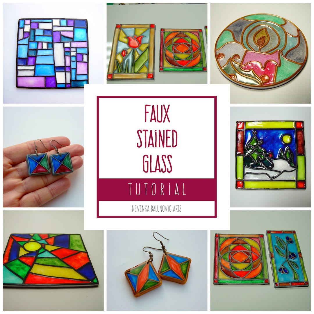 Polymer Clay Tutorial PDF Tutorial Faux Stained Glass DIY Craft Idea ...