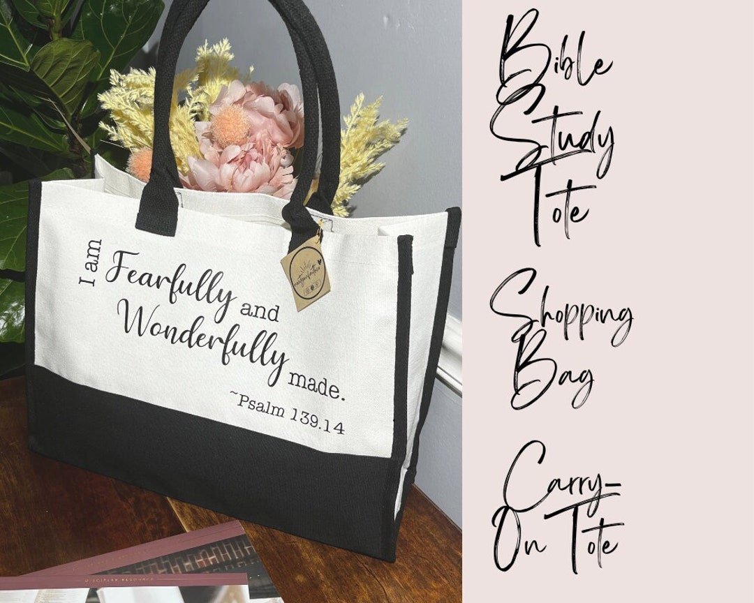 Christian Canvas TOTE BAG: Bible Study, Reusable Shopping Bag - Etsy
