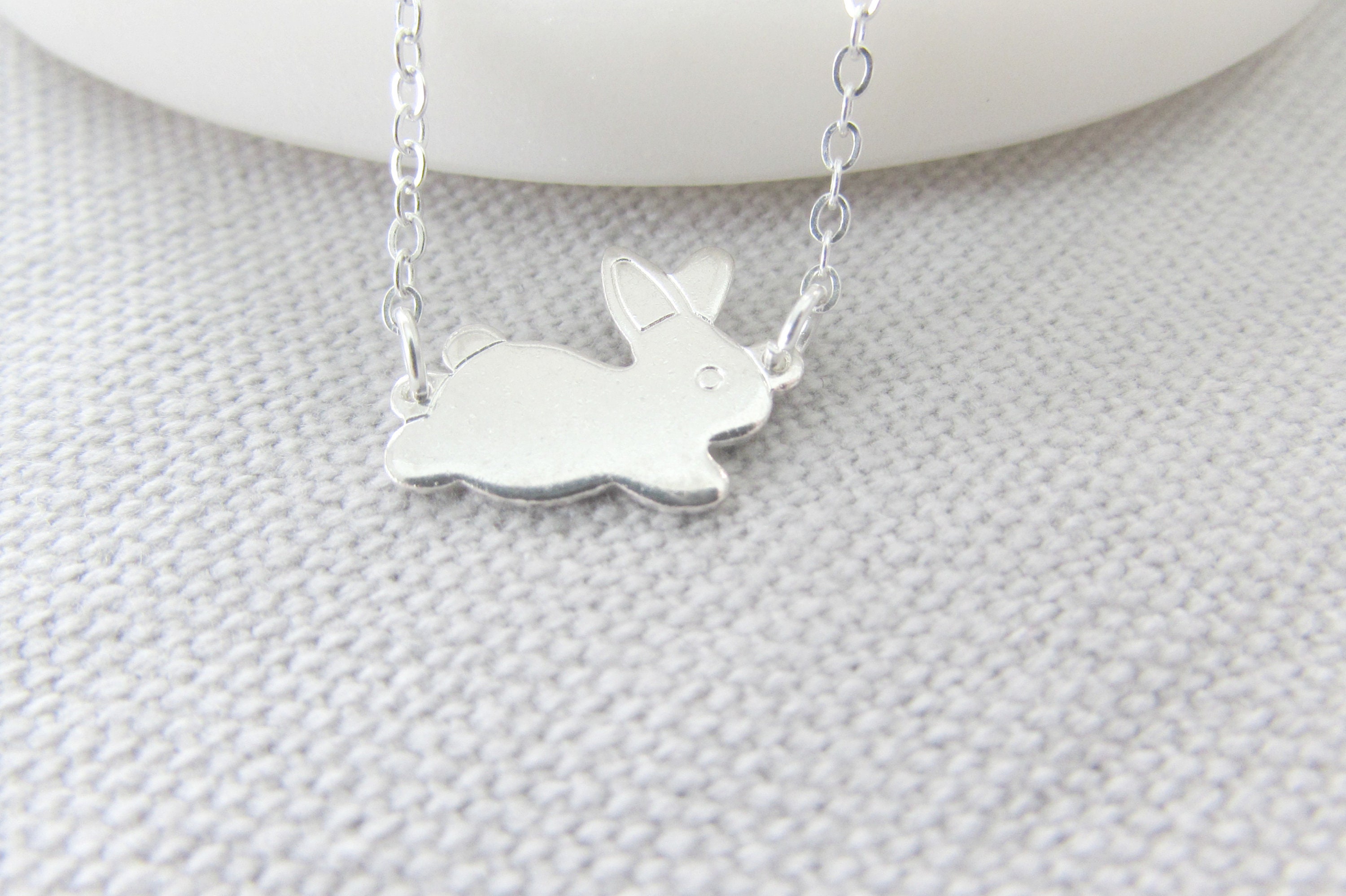 Bunny Necklace Rabbit Necklace Pet Jewellery Gifts for | Etsy