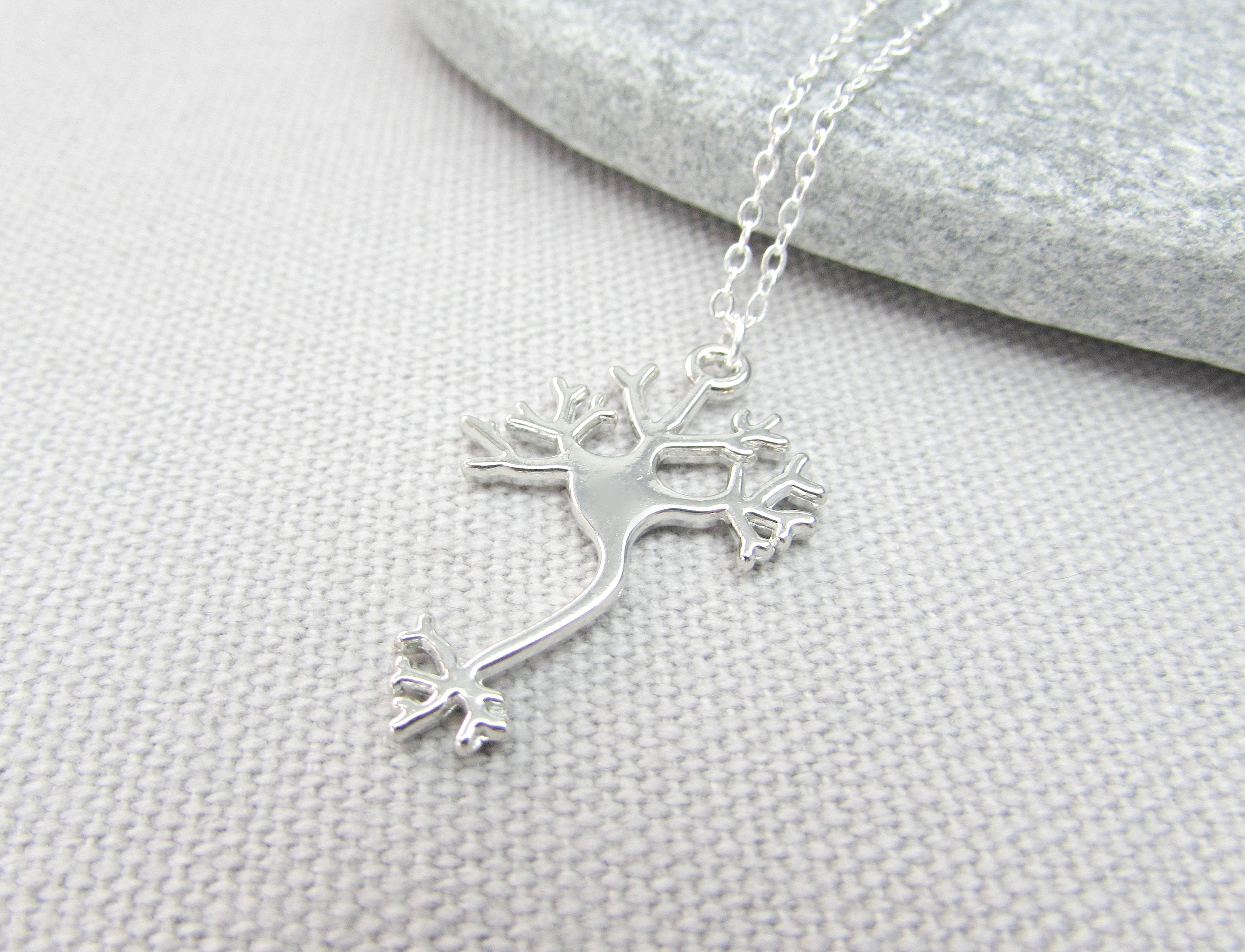 Brain Neuron Symbol Necklace Neuroscience Gift Science - Etsy