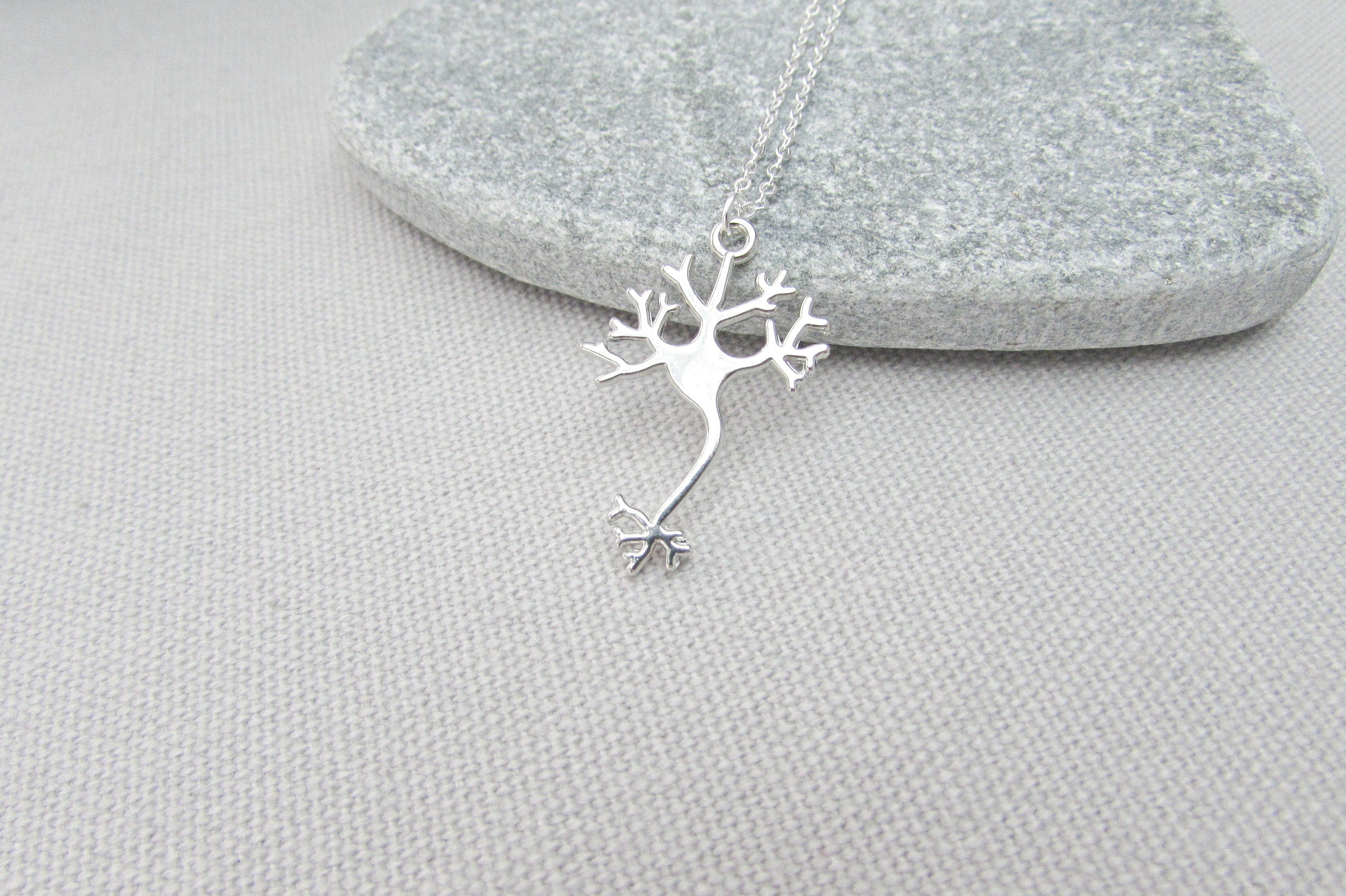 Brain Neuron Symbol Necklace Neuroscience Gift Science - Etsy