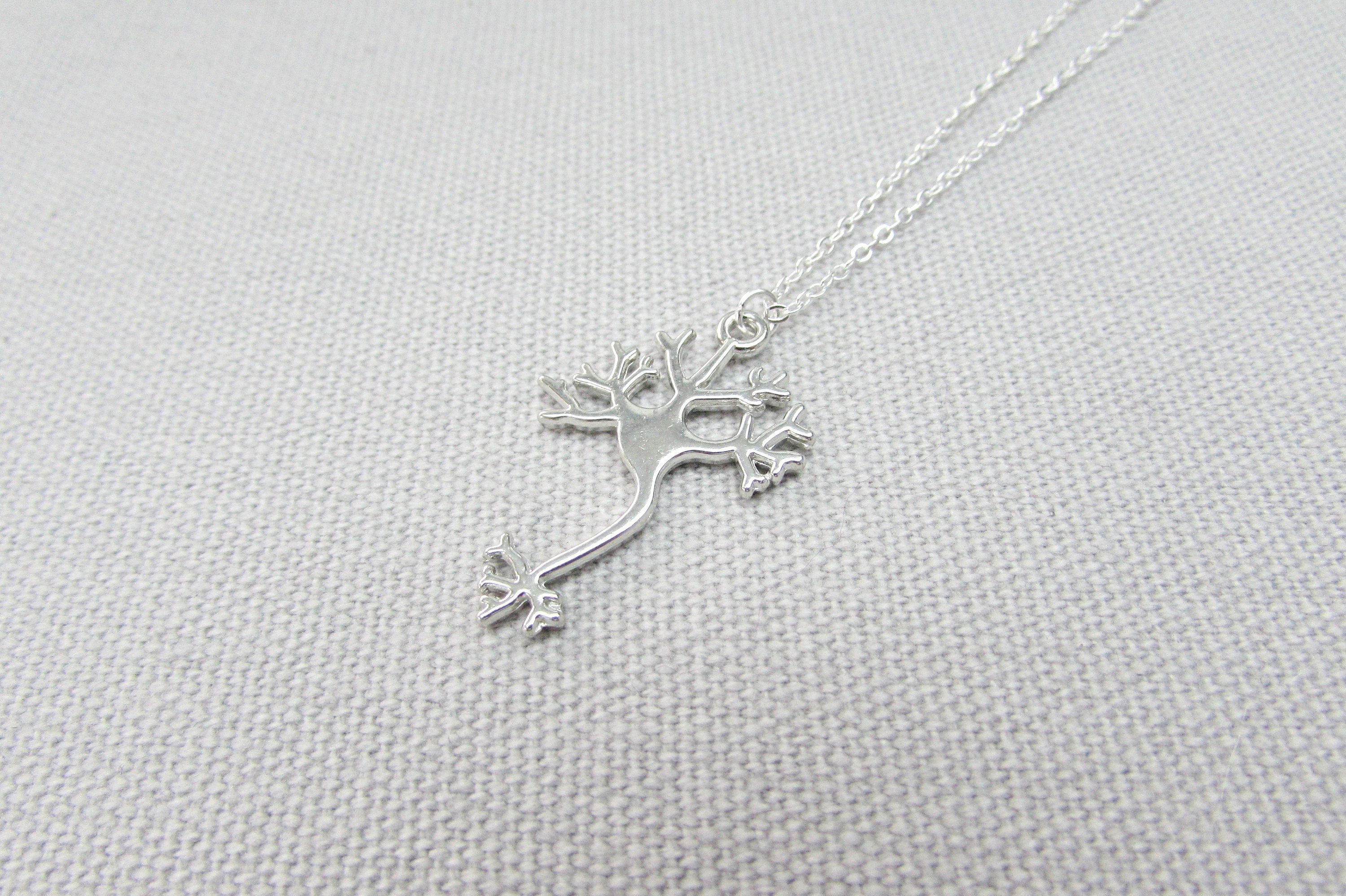 Brain Neuron Symbol Necklace Neuroscience Gift Science - Etsy
