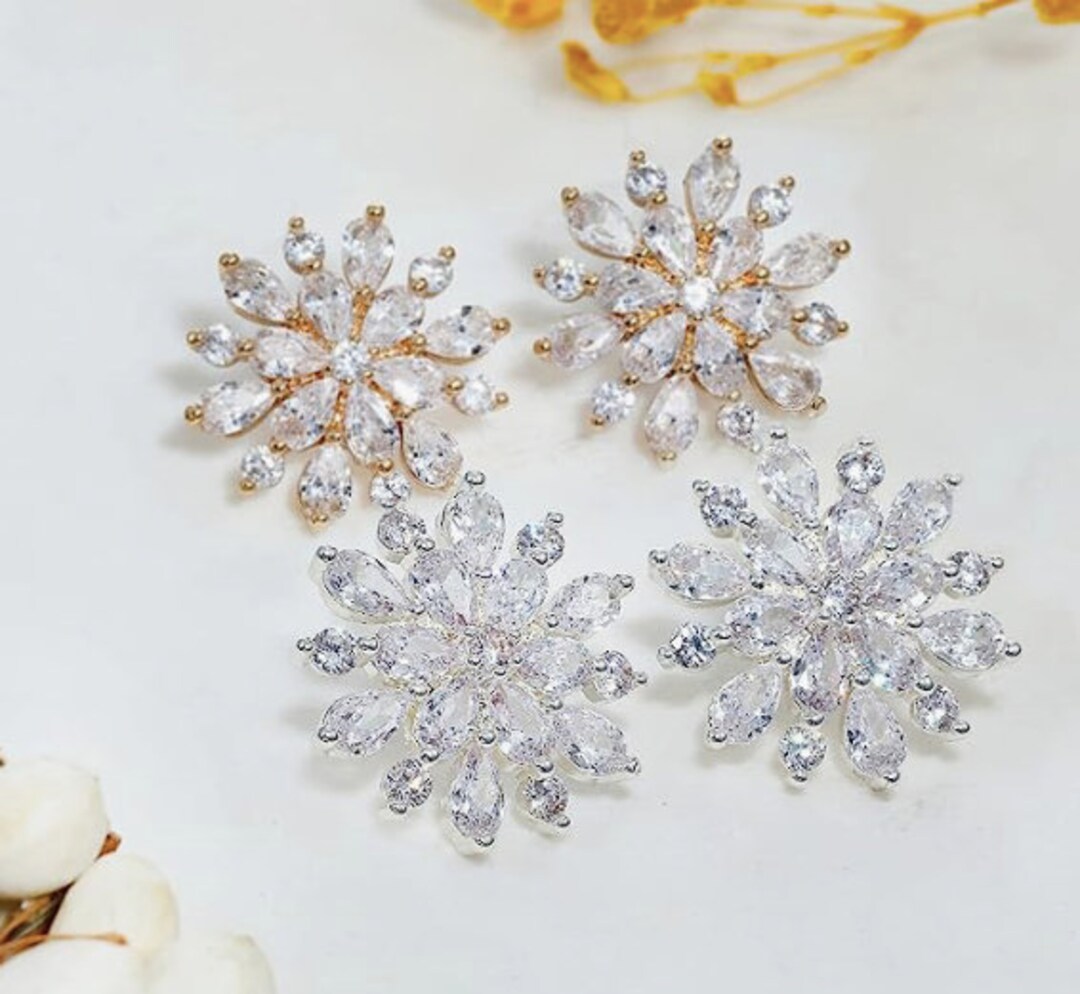 Gold Snowflake Gauges Large Gauges Ear Gauges Ear Tunnels 18 Mm Gauges ...