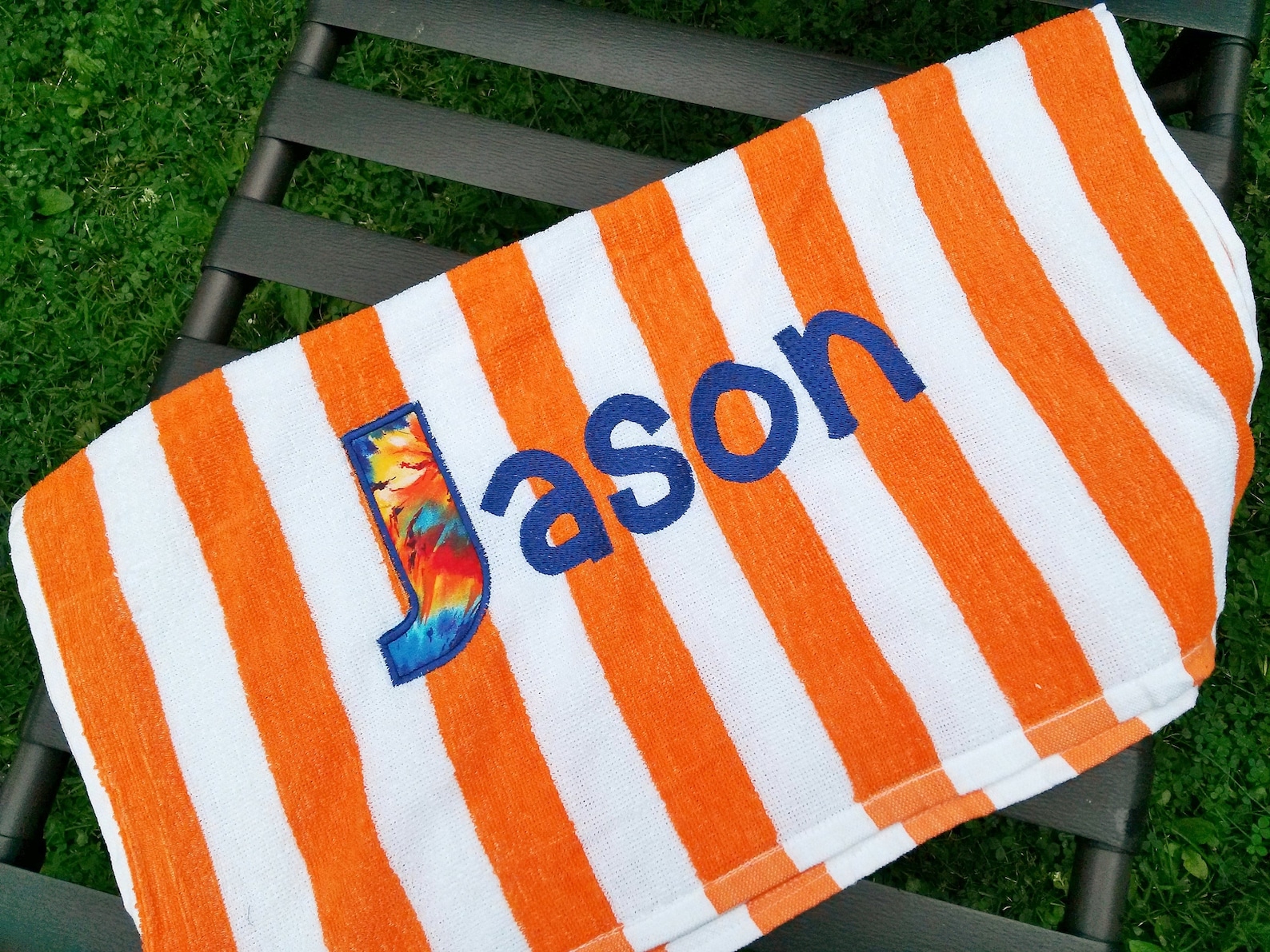 Custom Personalized Beach Towel With Embroidery/applique - Etsy