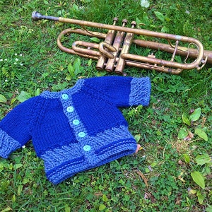 PDF Knitting Pattern-- My Little Boy Blue Cardi - Etsy