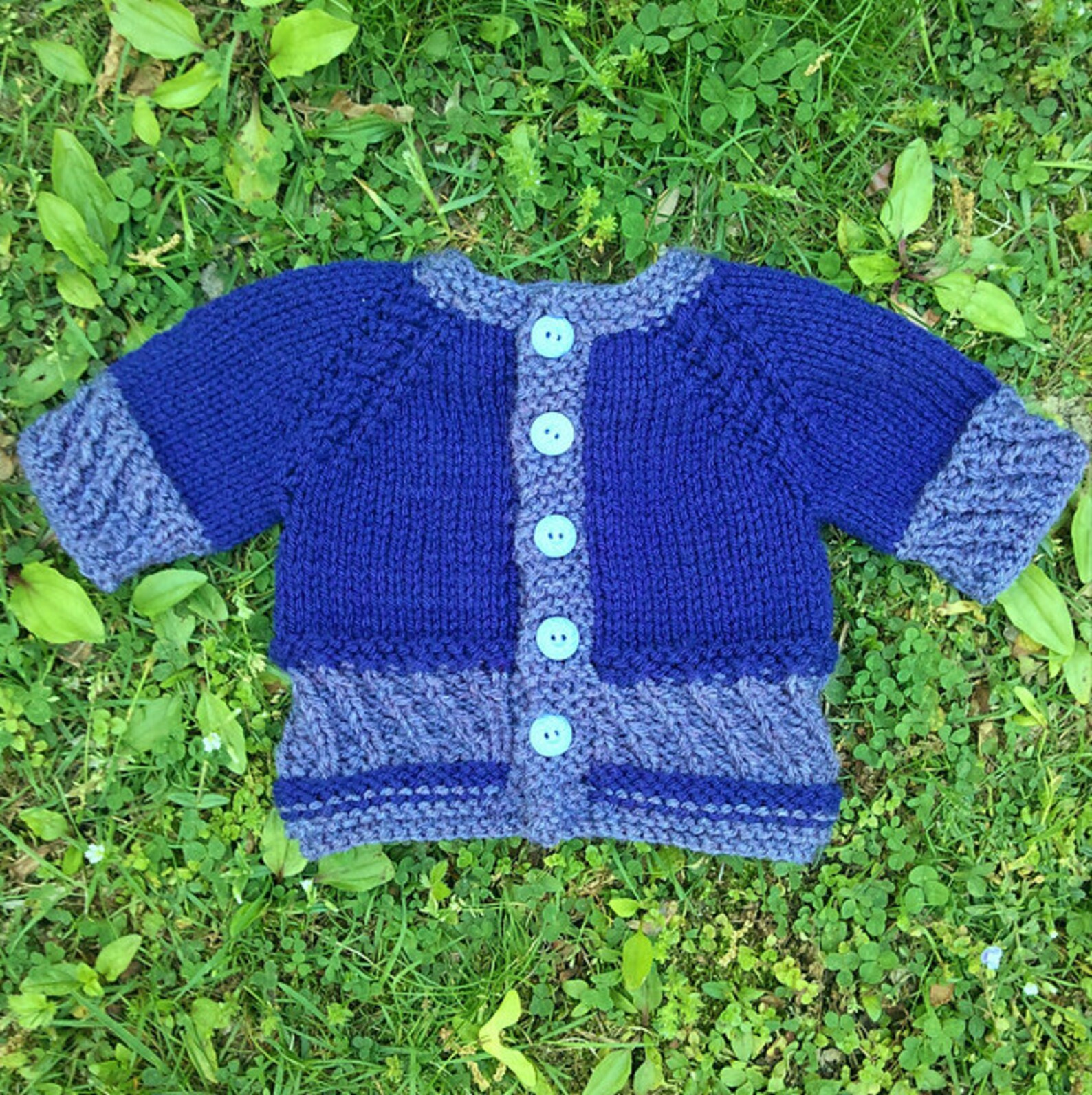 PDF Knitting Pattern-- My Little Boy Blue Cardi - Etsy