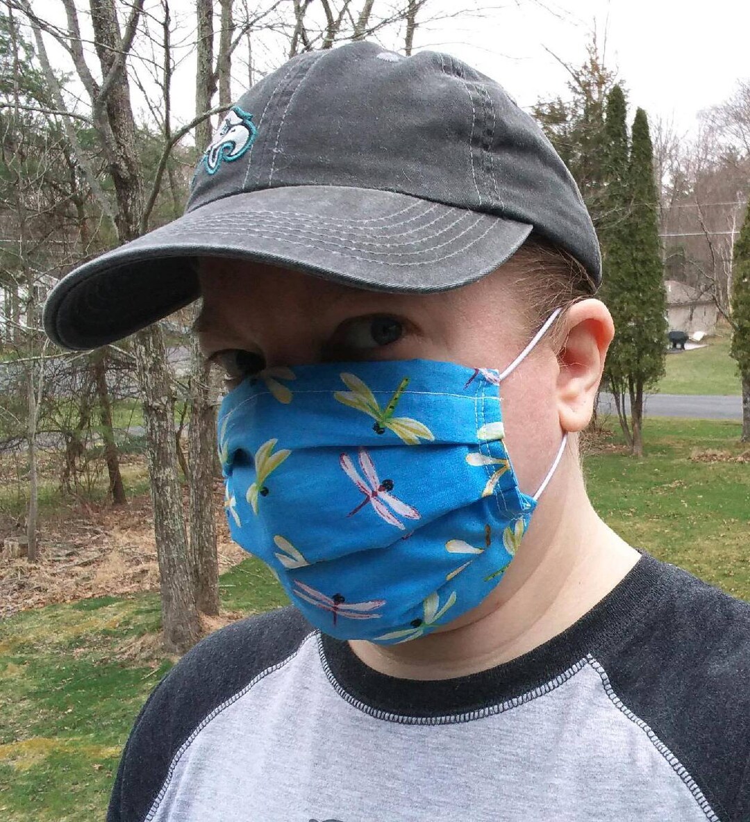 Face Mask W/ Filter Pocket and Nose Wire in Your Choice of Fastening ...