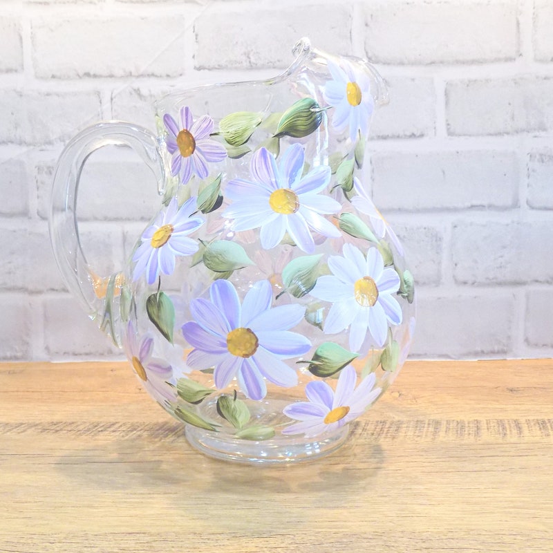 Hand Painted Pitcher - Etsy