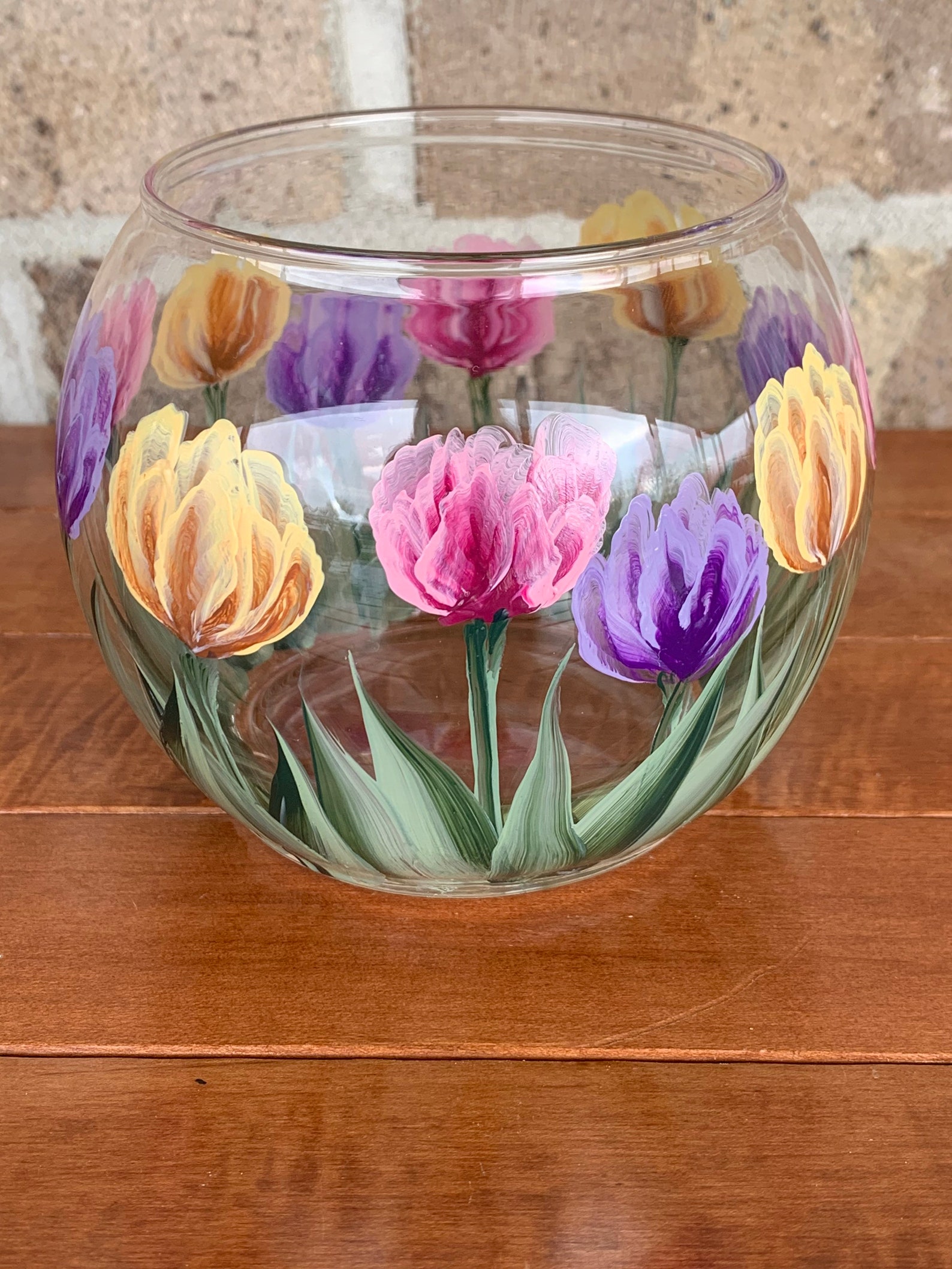 Hand Painted Tulips Vase Spring Easter Floral Vase Spring - Etsy.de