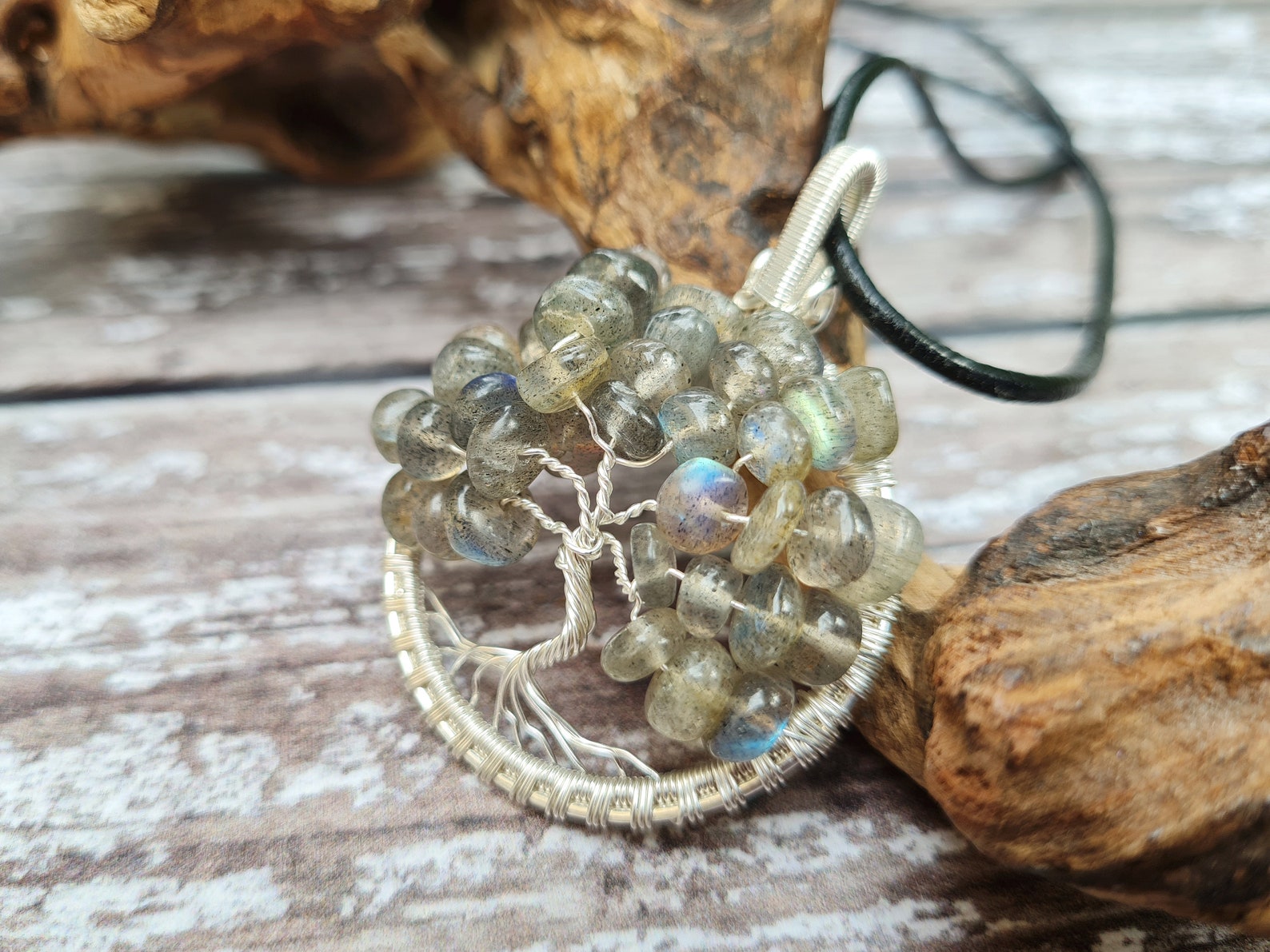 Labradorite Tree of Life Pendant Yggdrasil Pendant Wire - Etsy