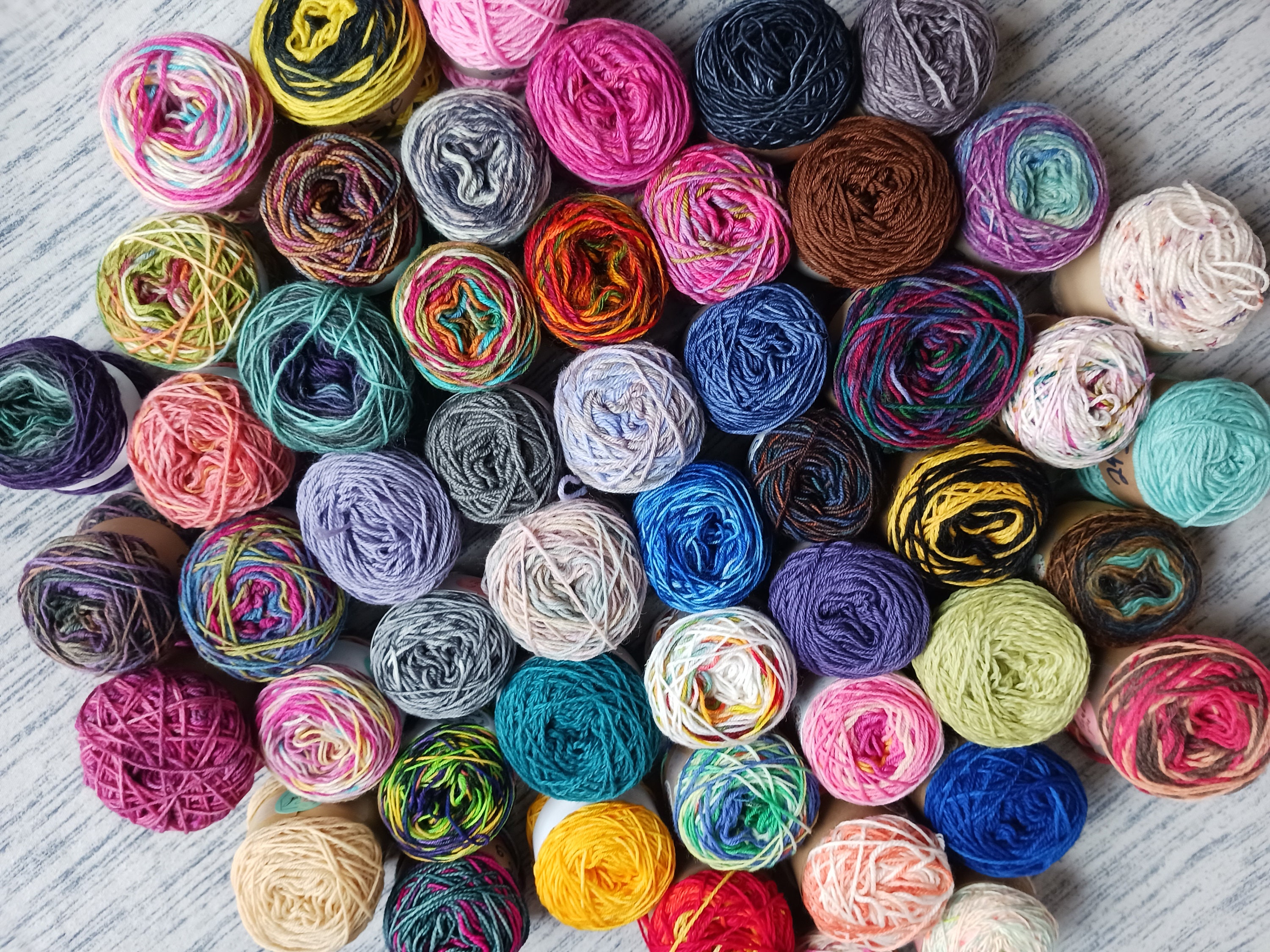 6 Mystery Cakes 150 Grams Total Scrappy Sock Yarn 25 Grams per Cake ...