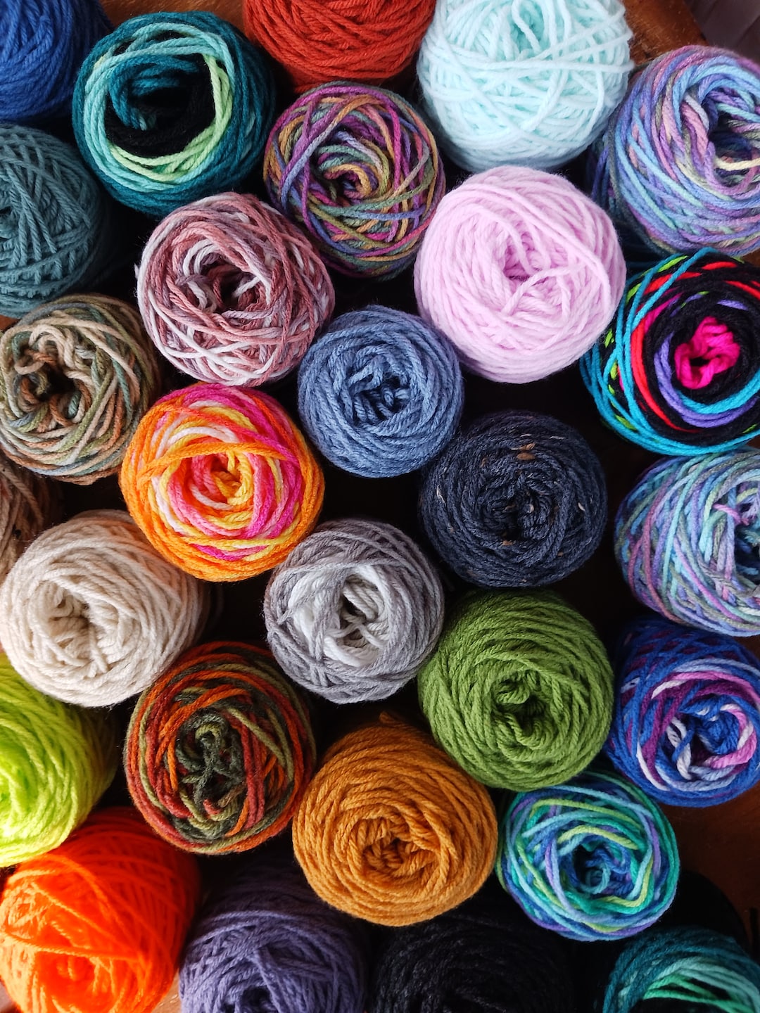 14 Bulk Yarn Cakes by the Pound Mystery Yarn Skein Destash! 1 Oz Each ...