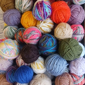 12 0z of Acrylic Yarn Balls! Granny Square Helpers! Yarn Scraps by the ...