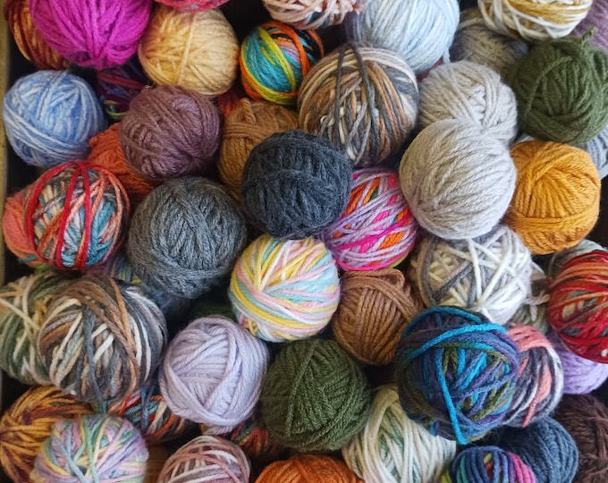 1 Pound of Acrylic Yarn Balls! Granny Square Helpers! Yarn Scraps by ...