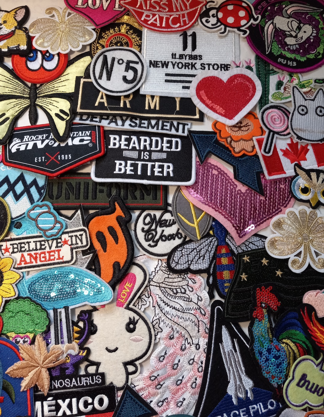 1,000 MIXED SEW on and IRON on Patches, Randomly Selected Patch Lot ...