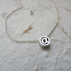 E-mail at Sign @ Pendant, Symbol Necklace, Delicate Necklace, Simple ...