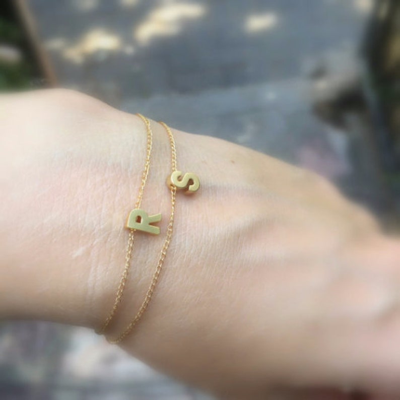 Initial Bracelet Letter Bracelet Personalized Bracelet | Etsy