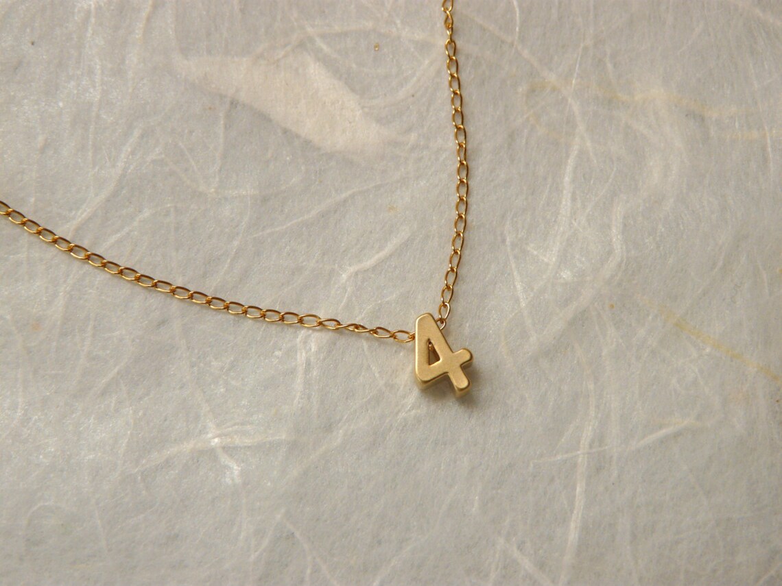 Number Necklace Personalized Number Necklace Custom Number - Etsy