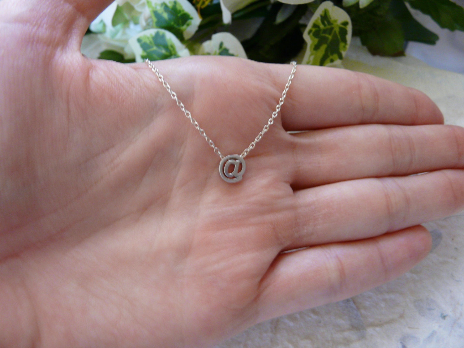E-mail at Sign @ Pendant, Symbol Necklace, Delicate Necklace, Simple ...