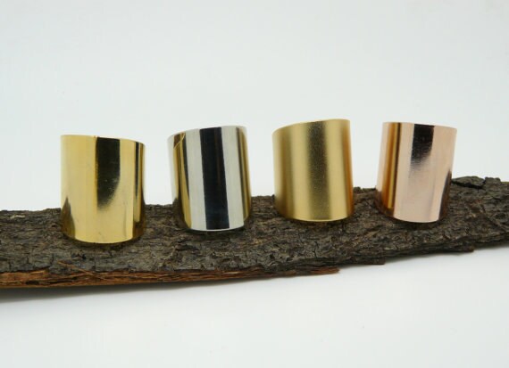 Gold Ring Tube Ring Wide Tube Ring Statement Ring - Etsy