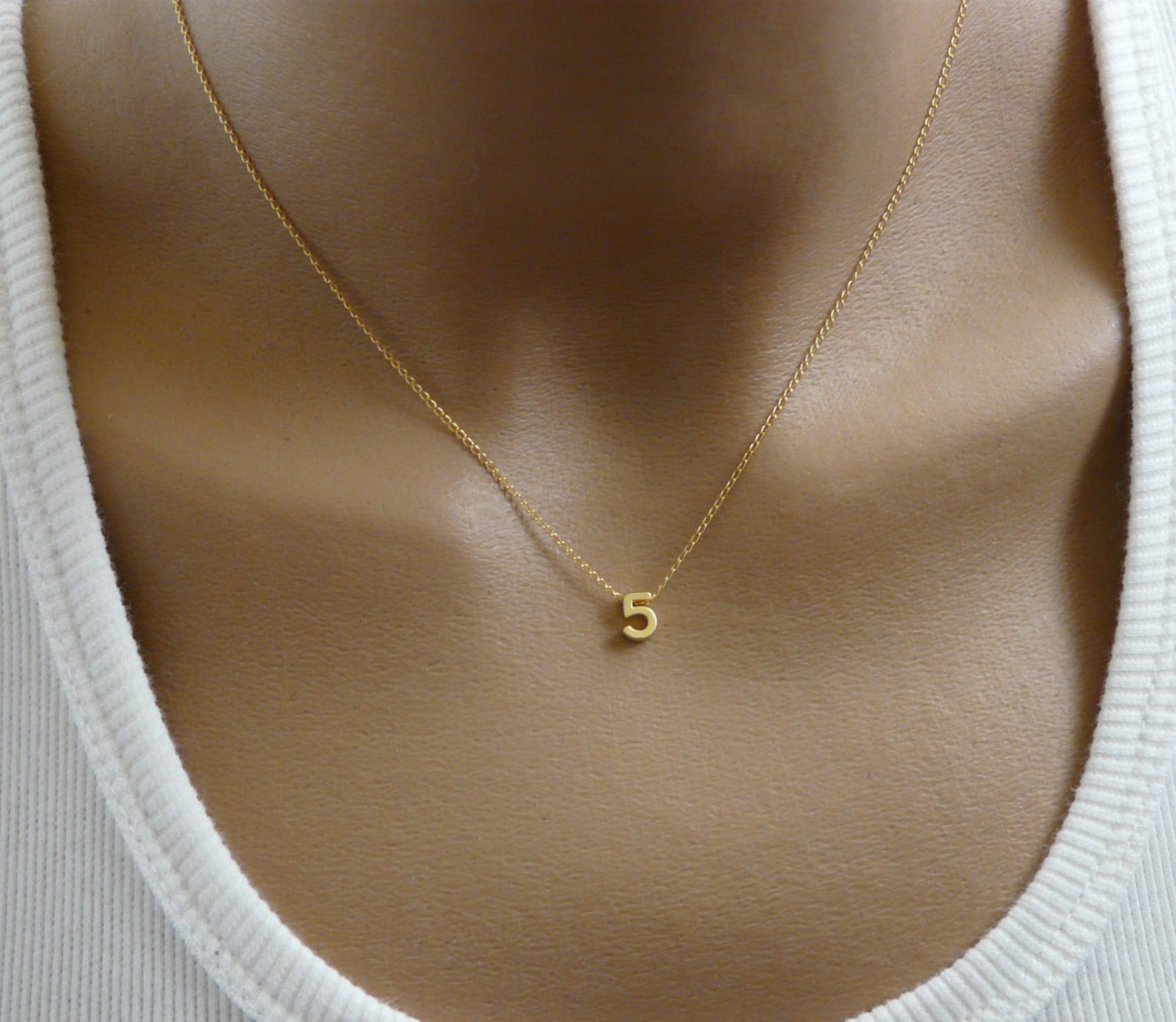 Number Necklace Personalized Number Necklace Custom Number - Etsy