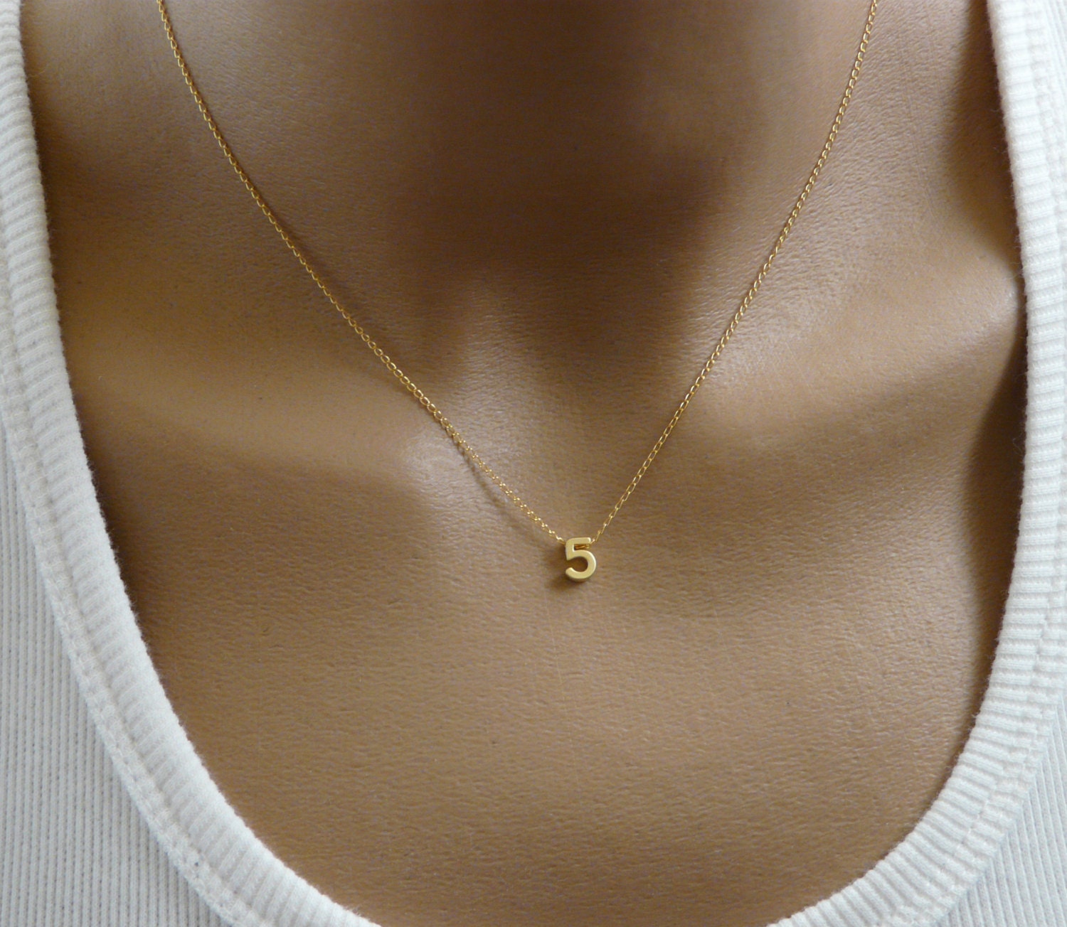 Number Necklace Personalized Number Necklace Custom Number - Etsy