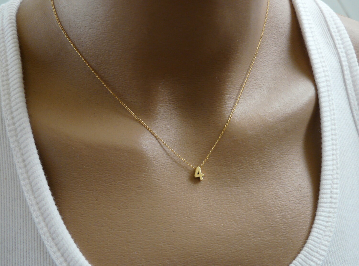 Number Necklace Personalized Number Necklace Custom Number - Etsy