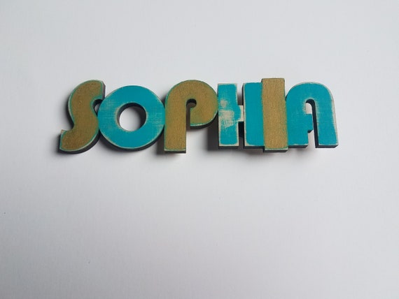 Paper, Party & Kids Kids' Crafts Personalized wood name letters RETRO ...