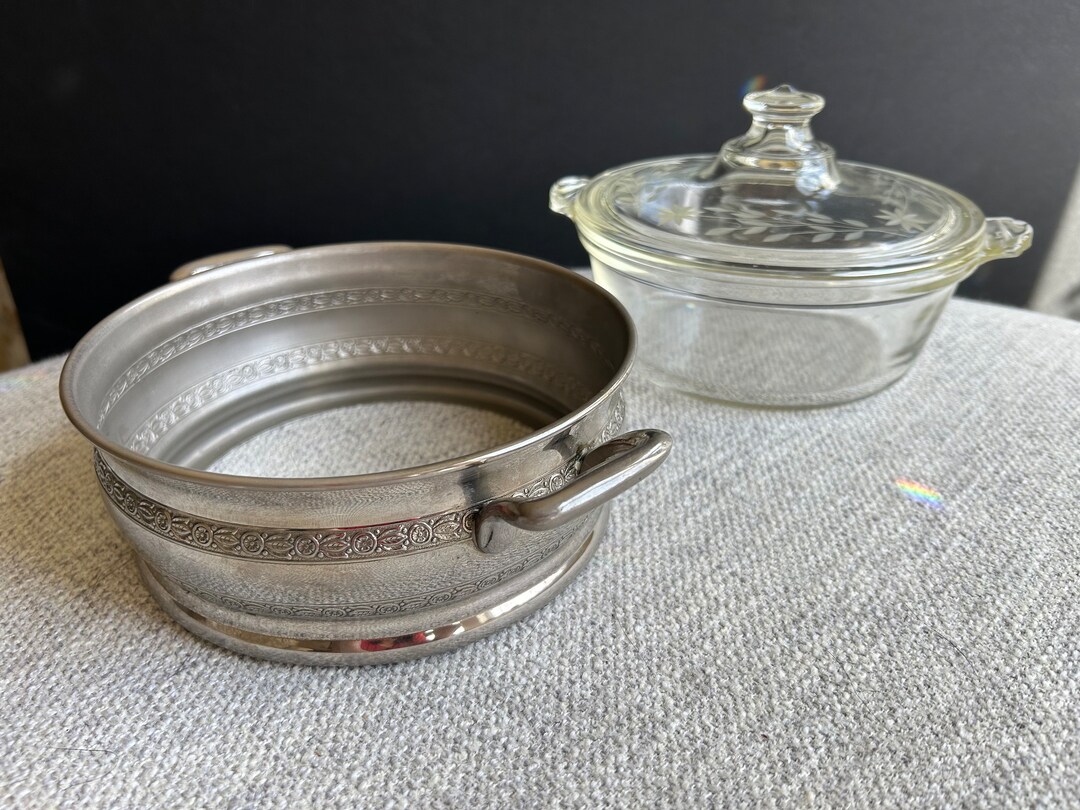 Antique 1920s Pyrex Covered Casserole Dish and Farberware Brooklyn ...