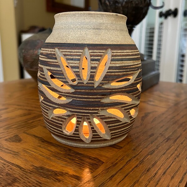 Pottery Luminary - Etsy