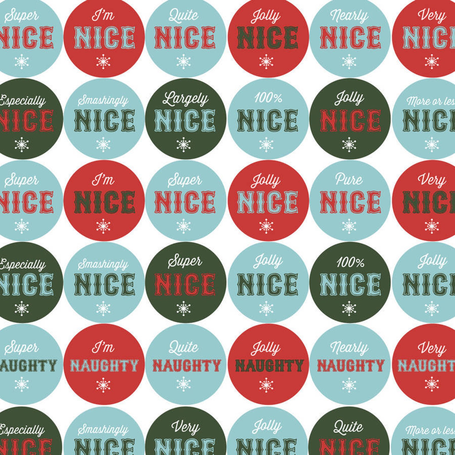 Naughty and Nice Christmas Stickers Christmas Reward Stickers Funny ...