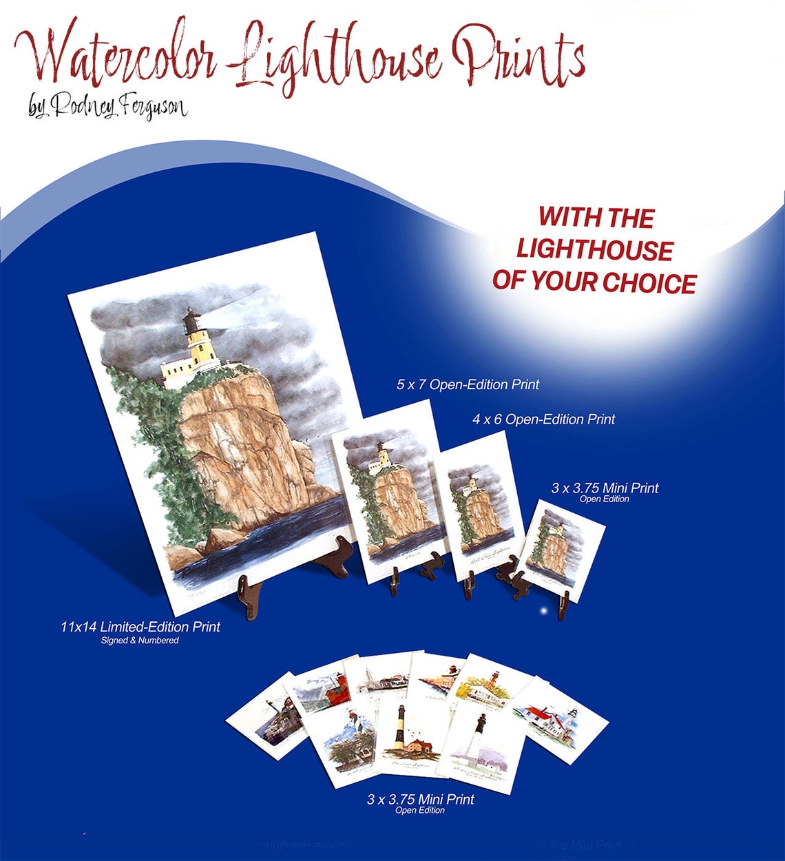 Marblehead Art Print of Ohio Lighthouse Gift for Wall Decor of ...