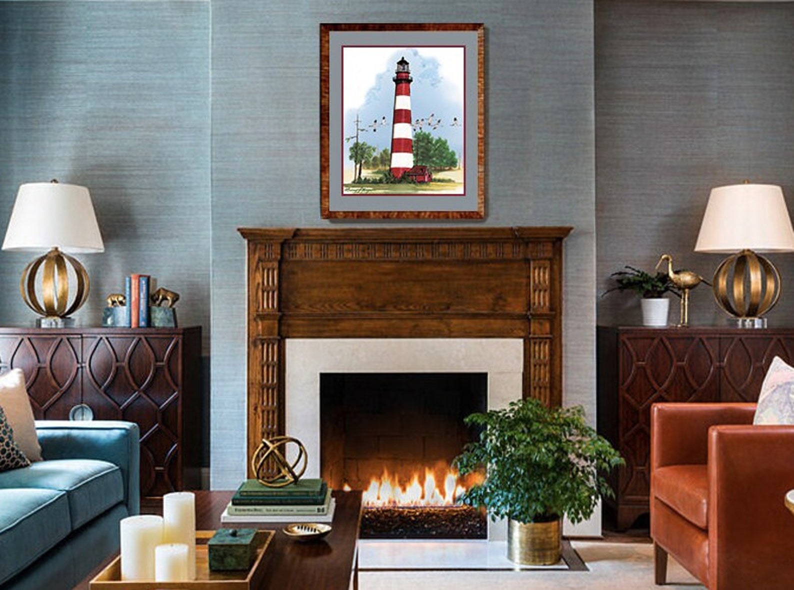 Assateague Lighthouse Art Print for Wall Decor Interior Design for ...