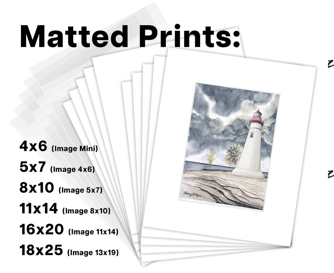 Marblehead Art Print of Ohio Lighthouse Gift for Wall Decor of ...