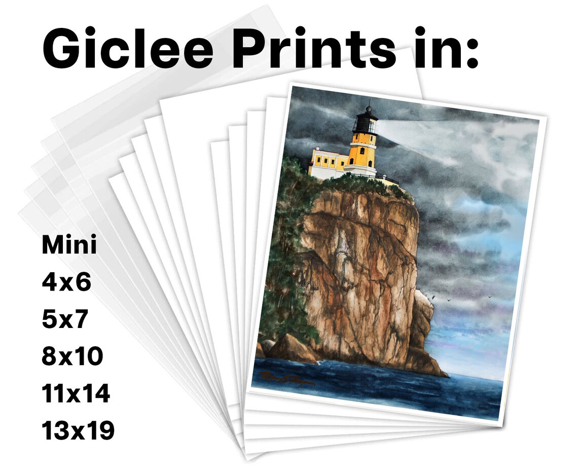 Split Rock Art Print of Minnesota Lighthouse Christmas Gift of - Etsy