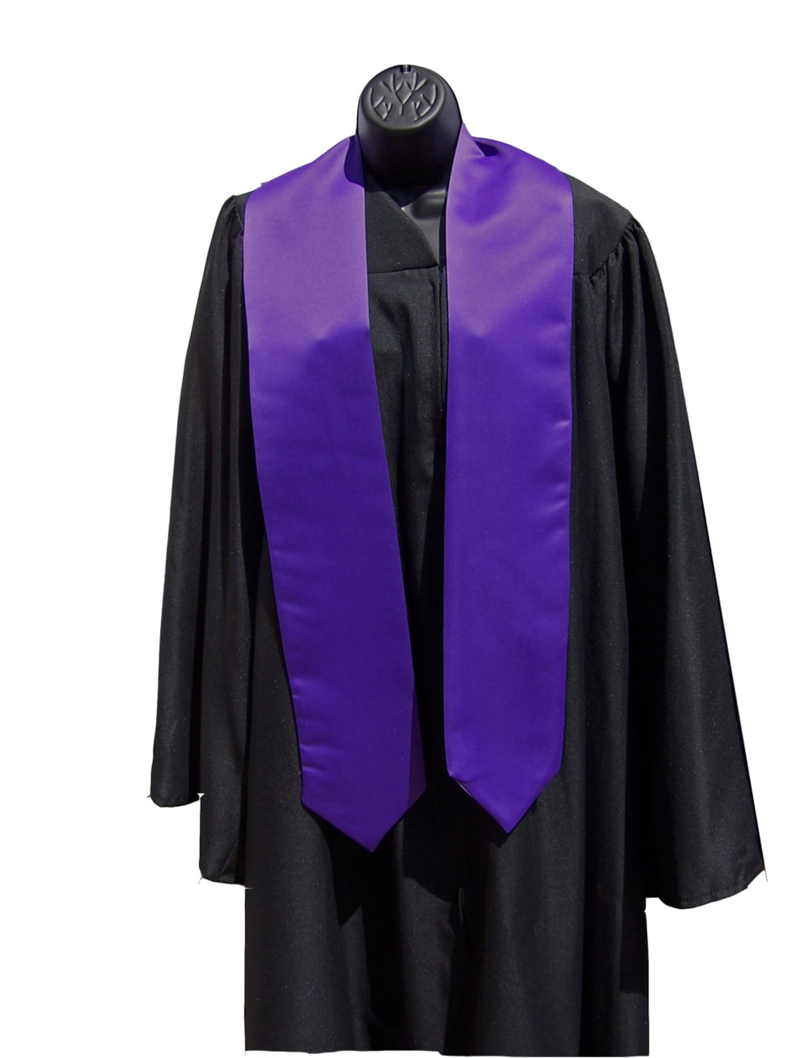 Purple Graduation Stole/Satin Stole with Pointed Tips/Class of | Etsy