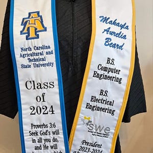 Color Blocked Hbcu/nursing/masters/bachelors Degree/custom Embroidered ...