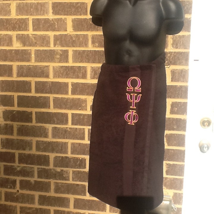 DEEP PURPLE/Old Gold Greek Letter Embroidered Pool, Spa, Gym,Terry ...