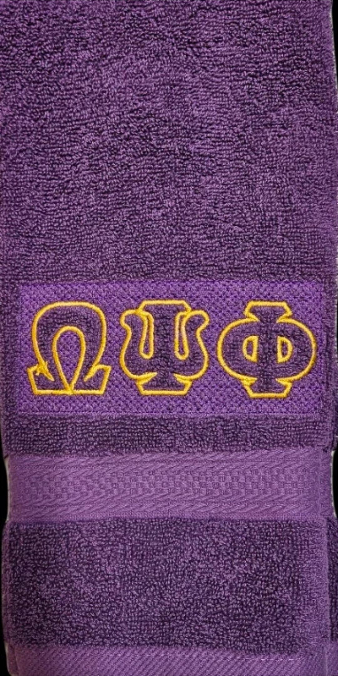 Omega Psi Phi Embossed Cotton Towel: Greek Letter Gift - Etsy